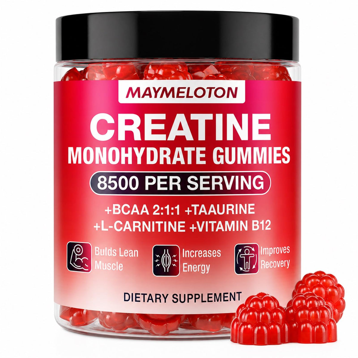 Nubetong creatine gummies raspberry flavour