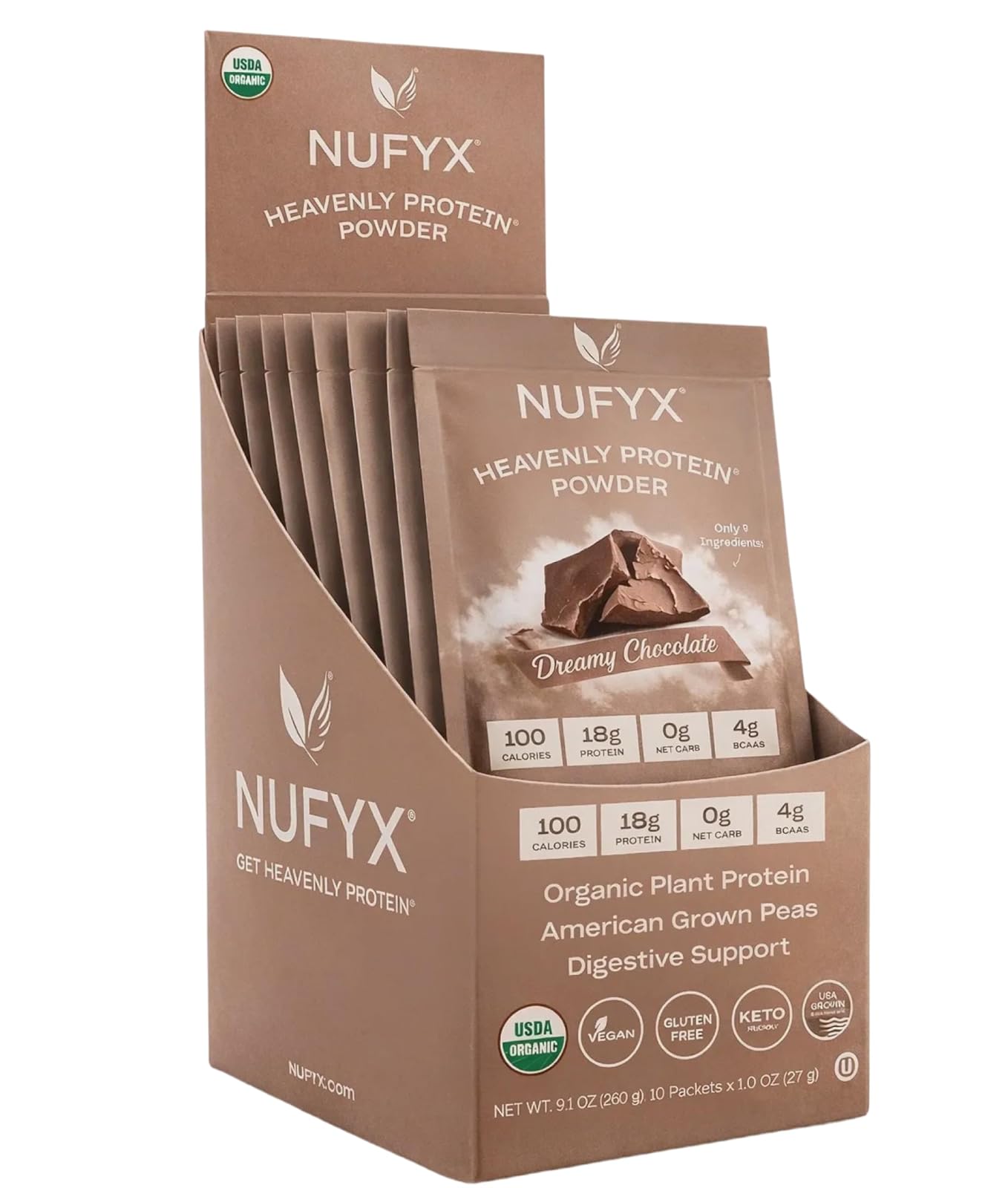 NUFYX plant protein blend packets