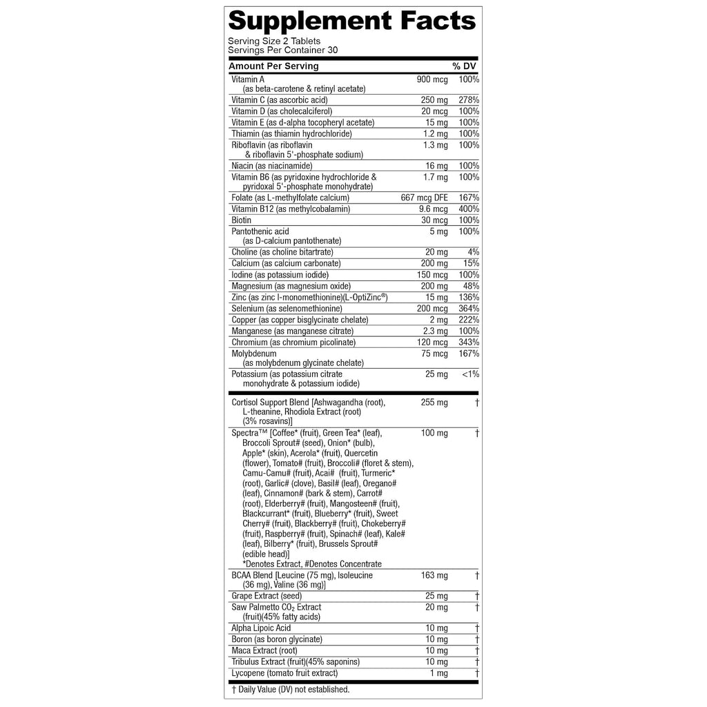 Nugenix multivitamin supports active lifestyle