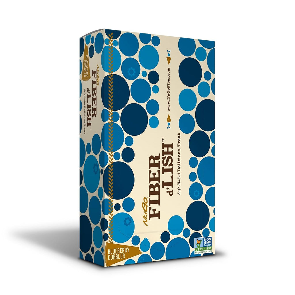 NuGo Fiber d'Lish blueberry cobbler bars