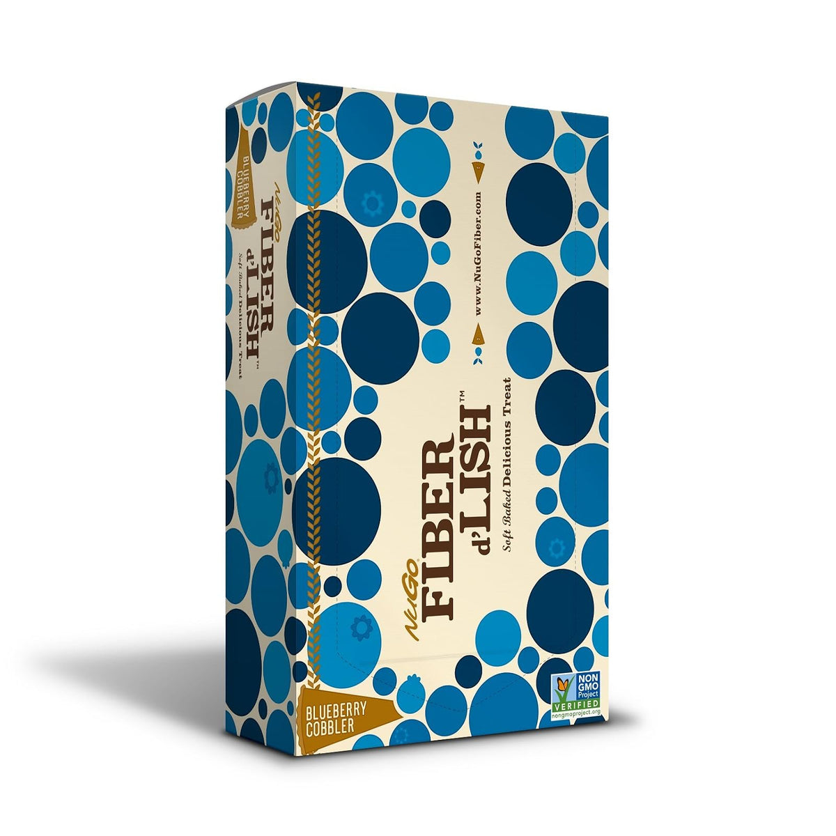 NuGo Fiber d'Lish blueberry cobbler bars