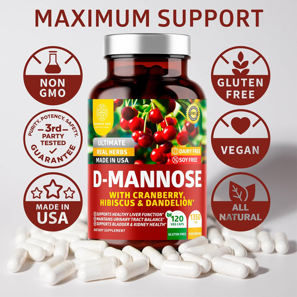 Number One Nutrition D Mannose for optimal hydration