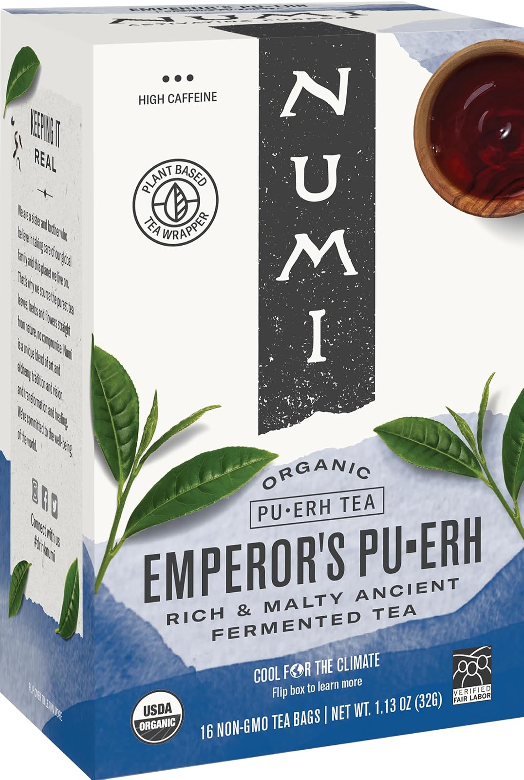 Numi Emperor's Puerh organic tea bags