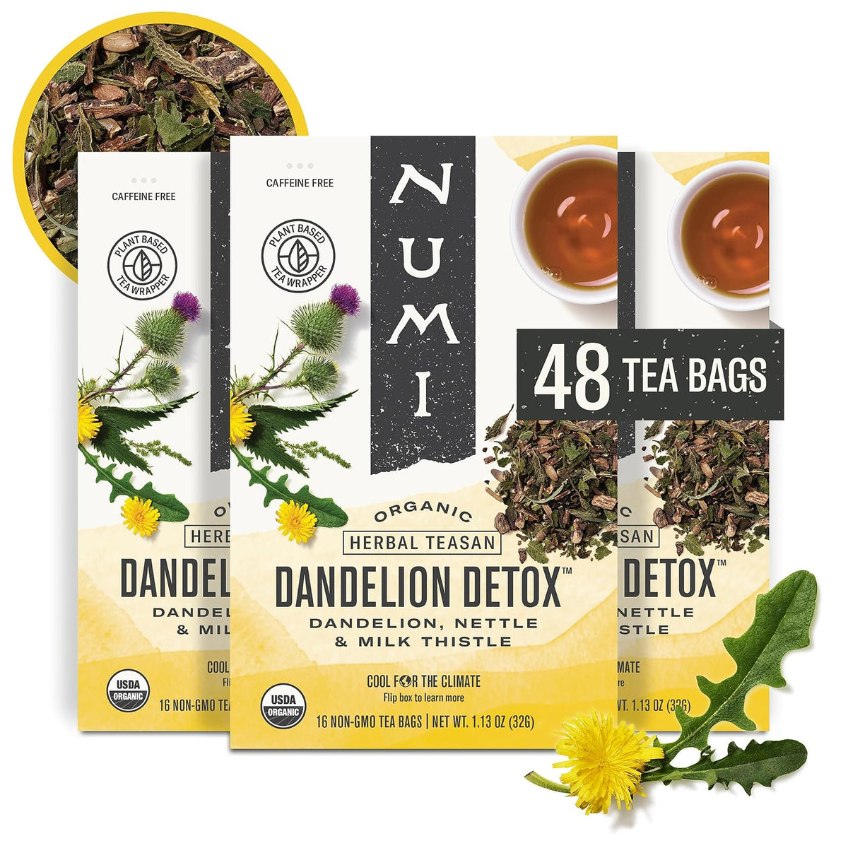 Numi organic dandelion detox tea bags