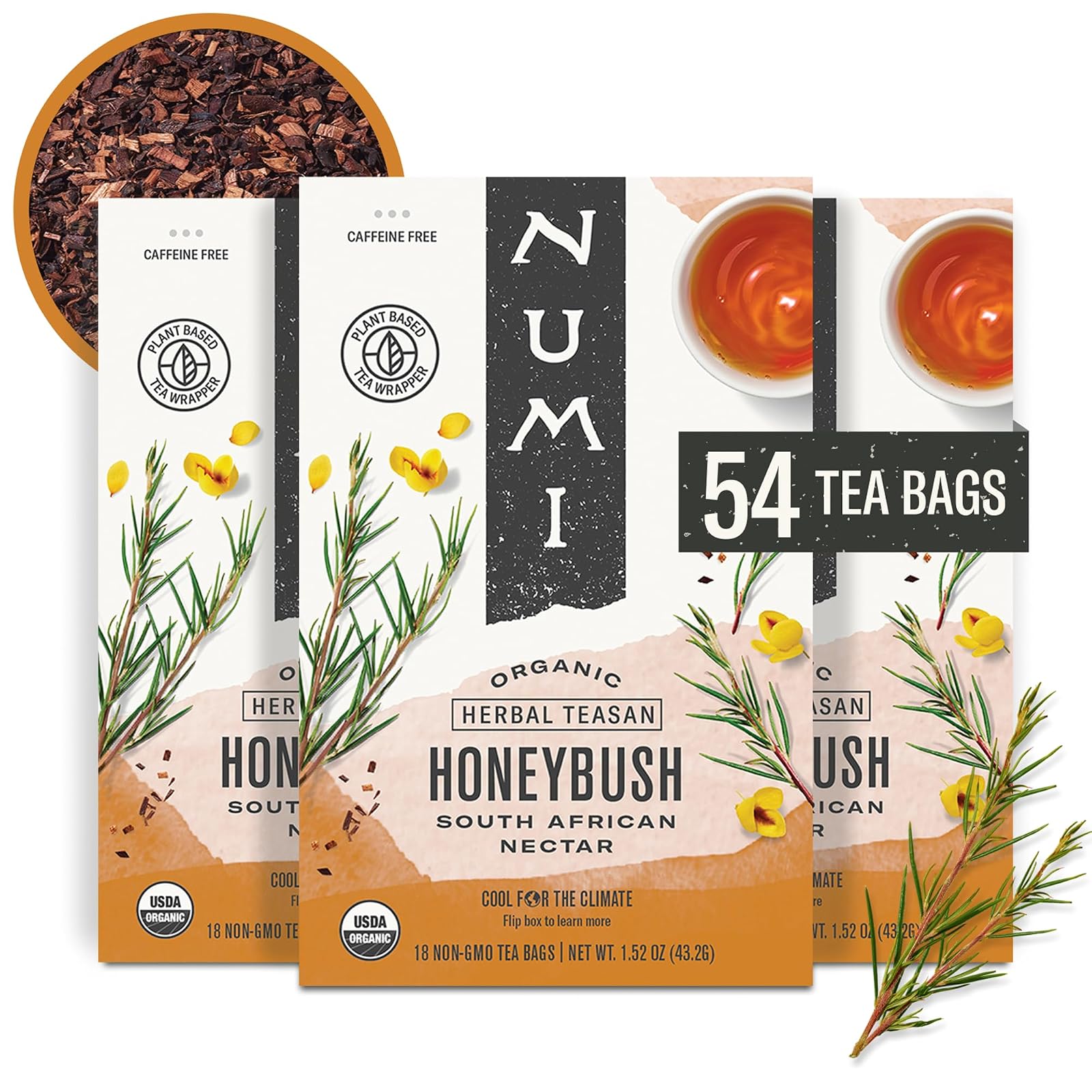 Numi organic honeybush herbal tea bags