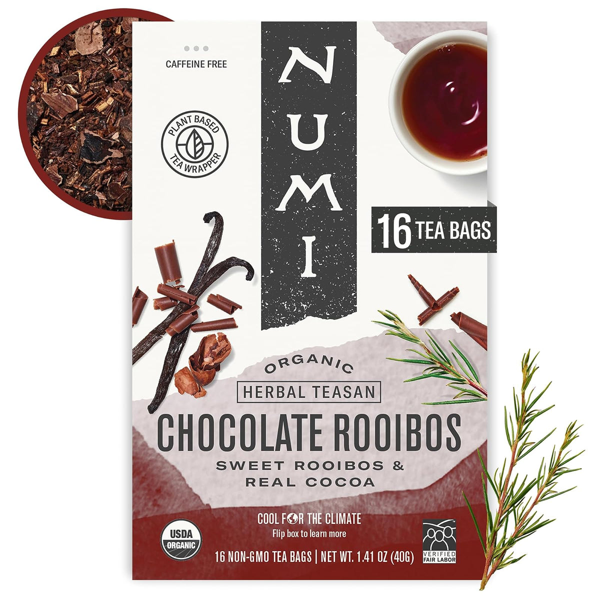 Numi organic rooibos tea bags