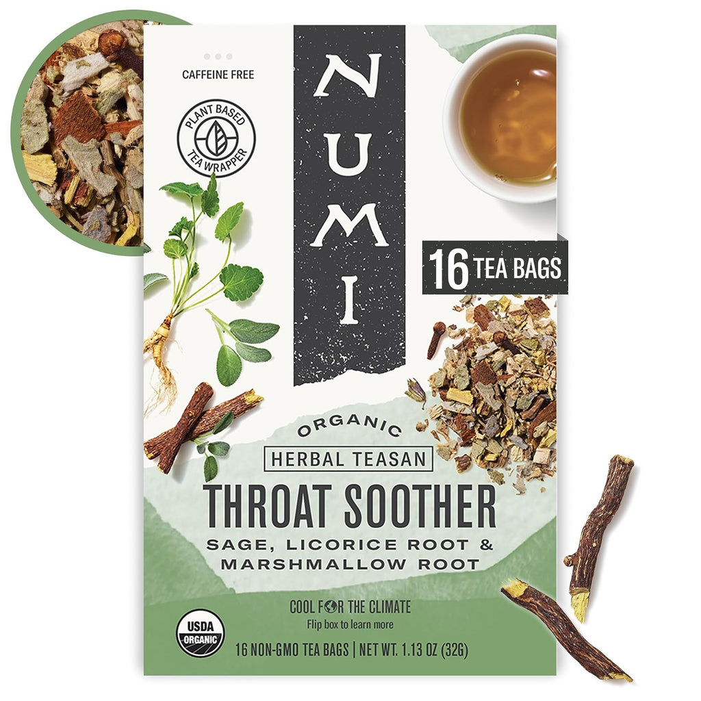 Numi organic throat soother tea bags