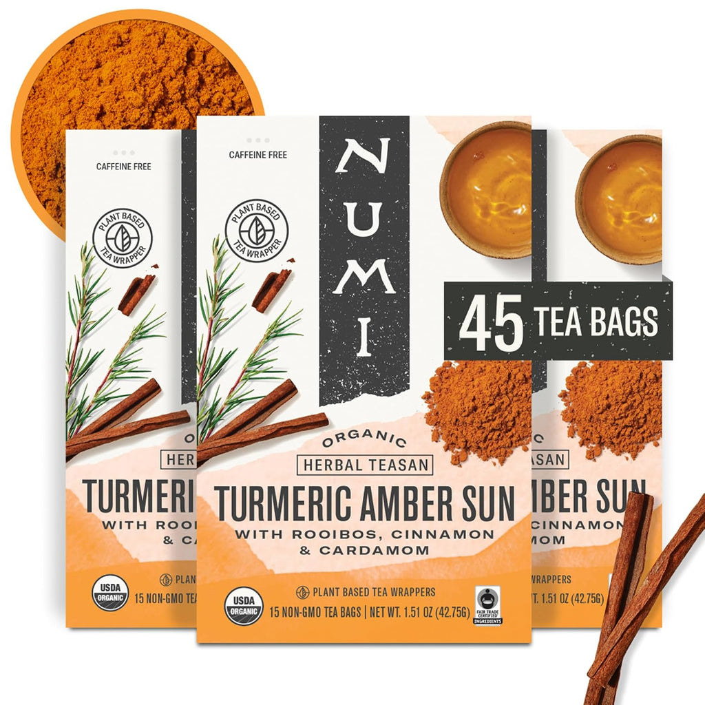 Numi Organic turmeric herbal tea bags