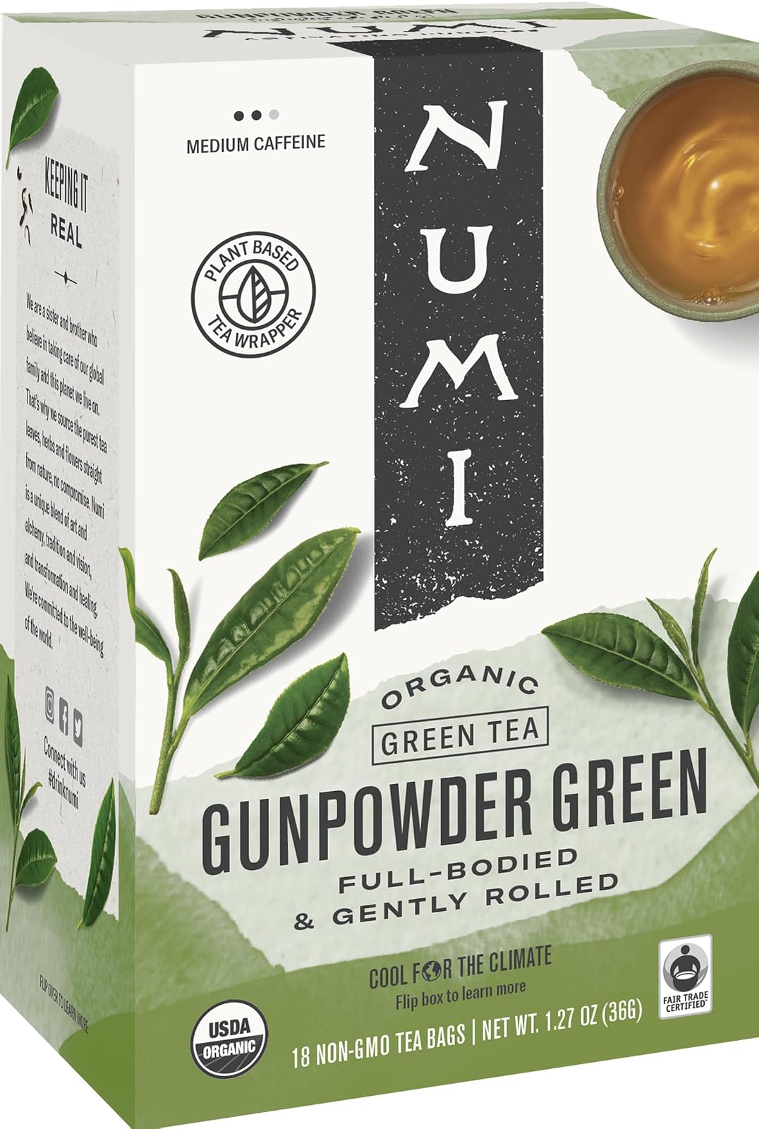 Numi Tea Gunpowder Green organic tea bags