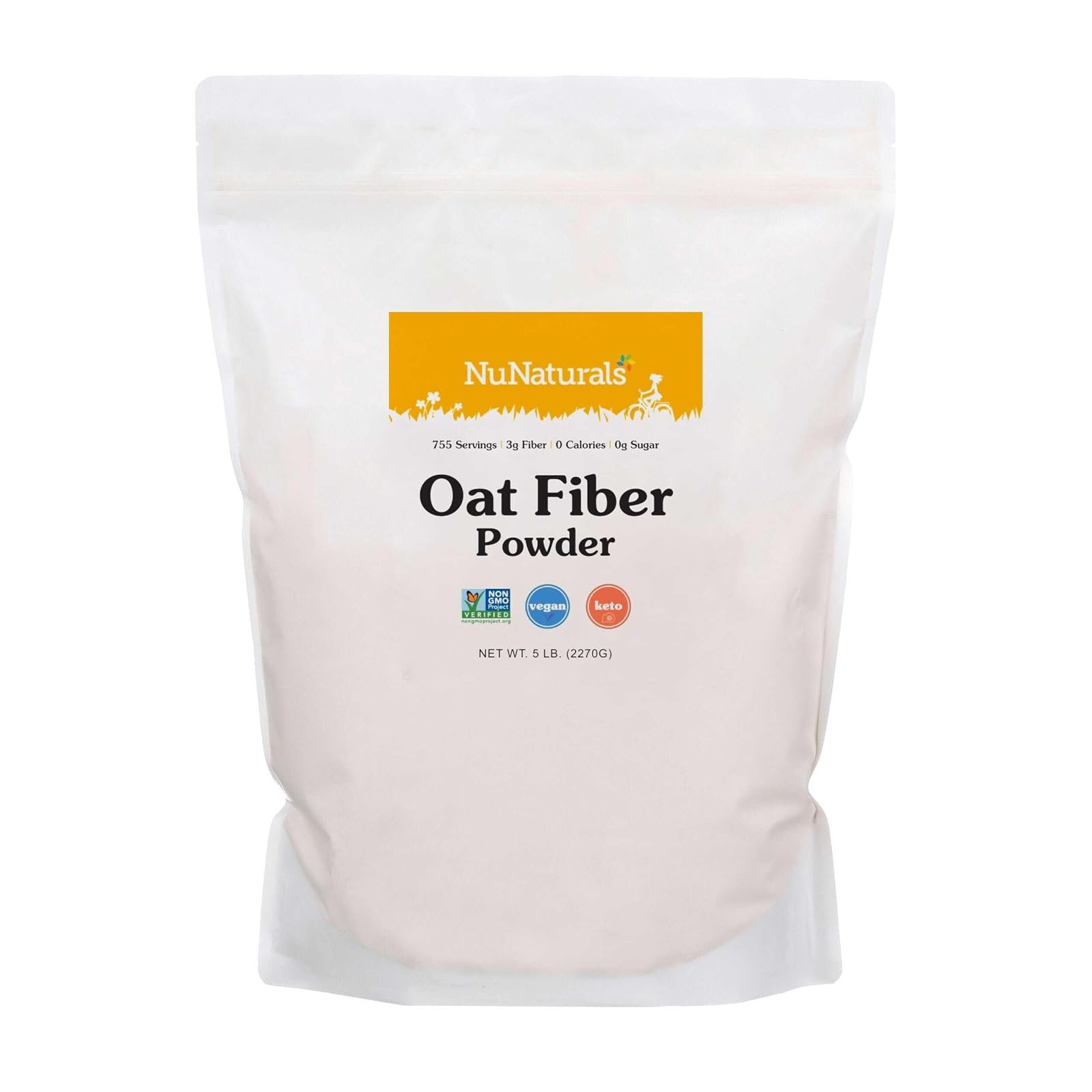 Nunaturals oat fiber powder bulk