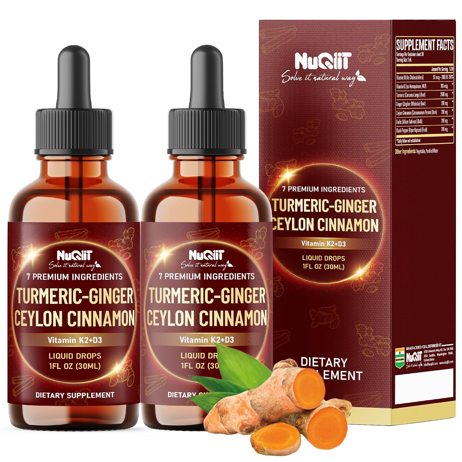 NUQIIT turmeric curcumin liquid supplement