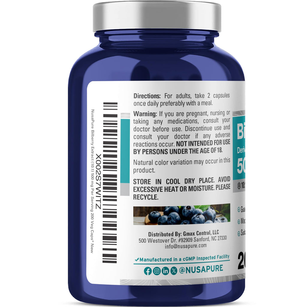 NusaPure bilberry for eye health