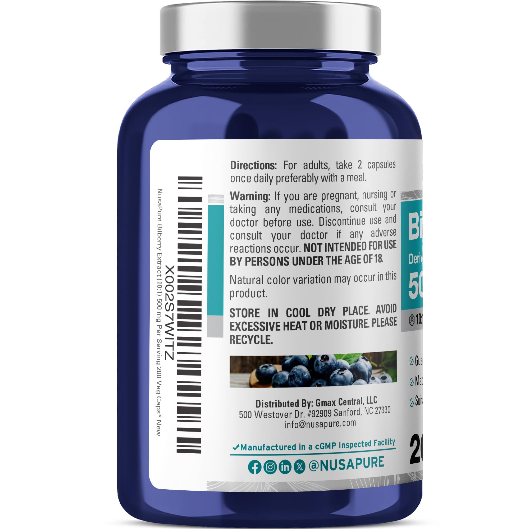 NusaPure bilberry for eye health