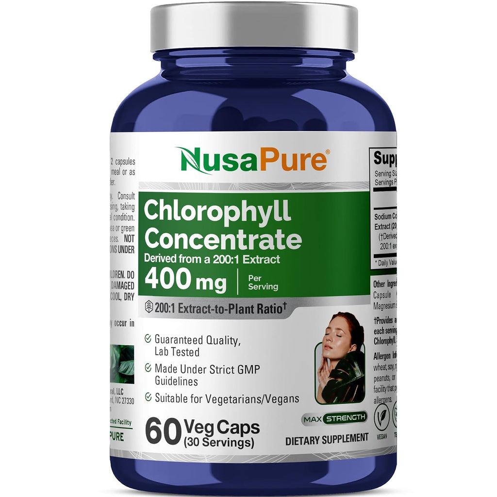 NusaPure chlorophyll concentrate capsules