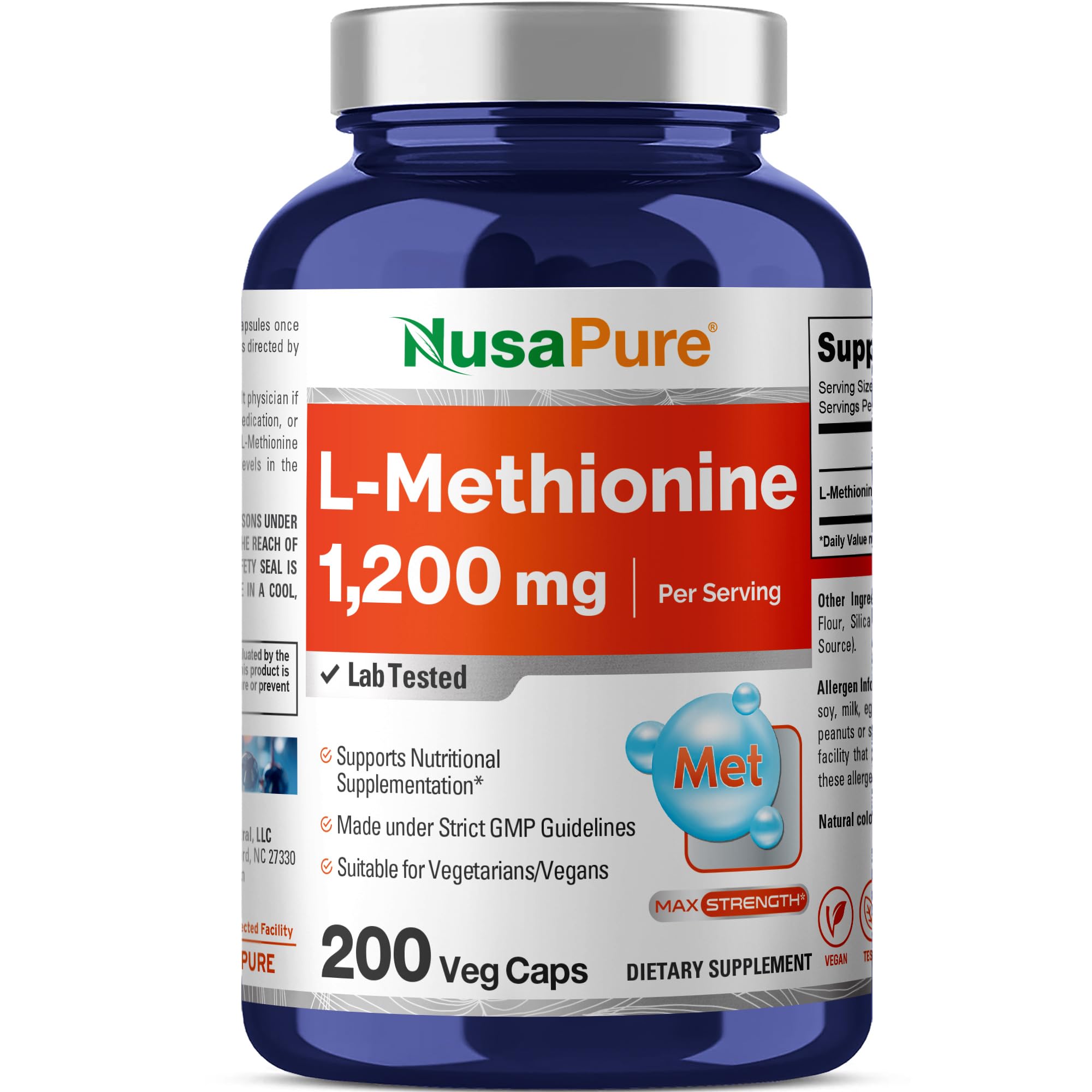 NusaPure L-Methionine vegan capsules