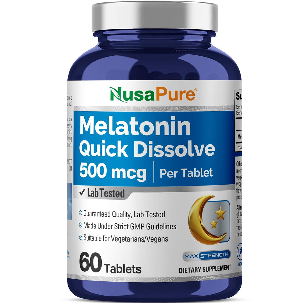 NusaPure melatonin quick dissolve tablets