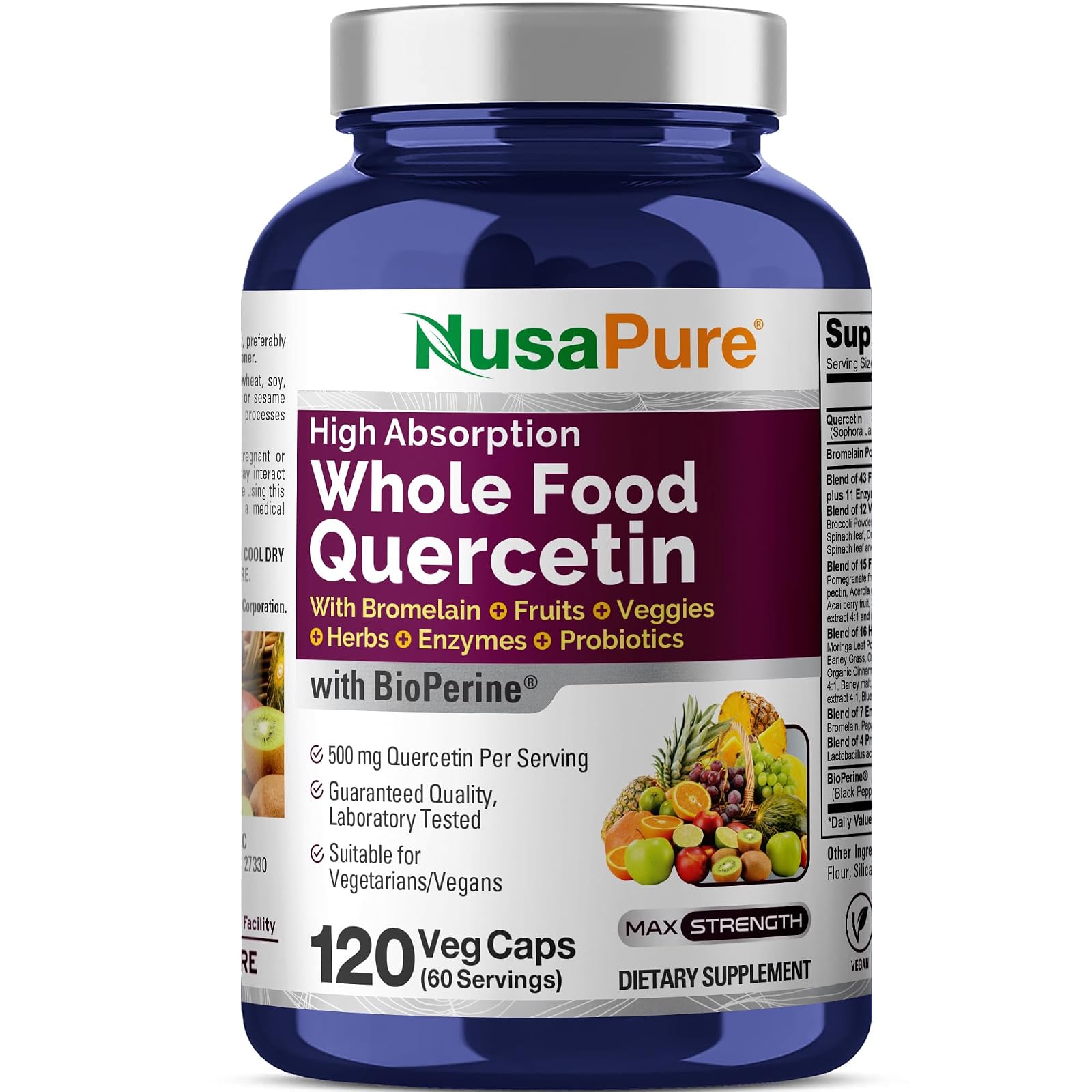 NusaPure whole food quercetin capsules