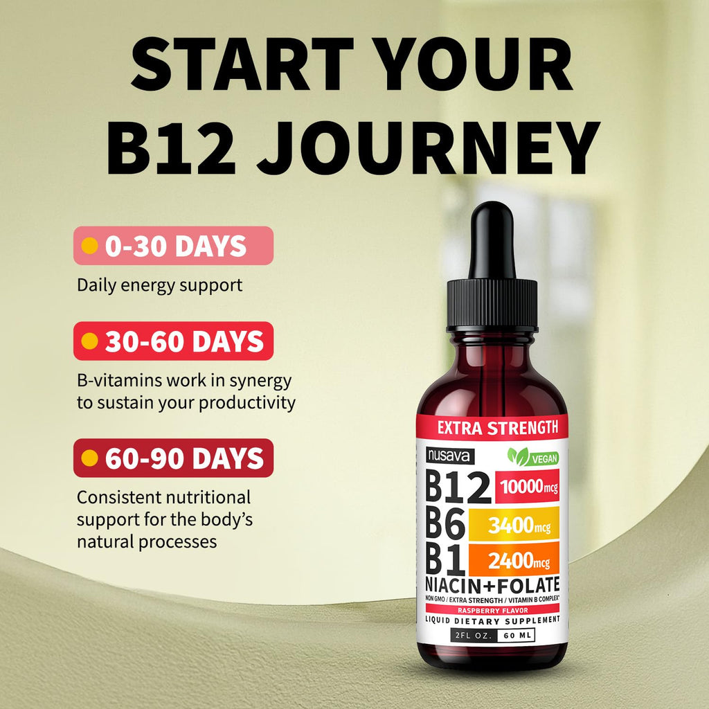 NUSAVA liquid B12 for energy boost