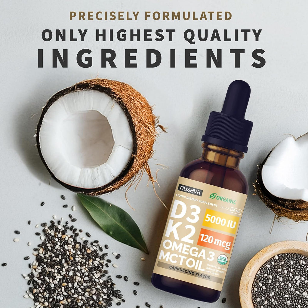 NUSAVA Organic Vitamin D3 K2 natural source