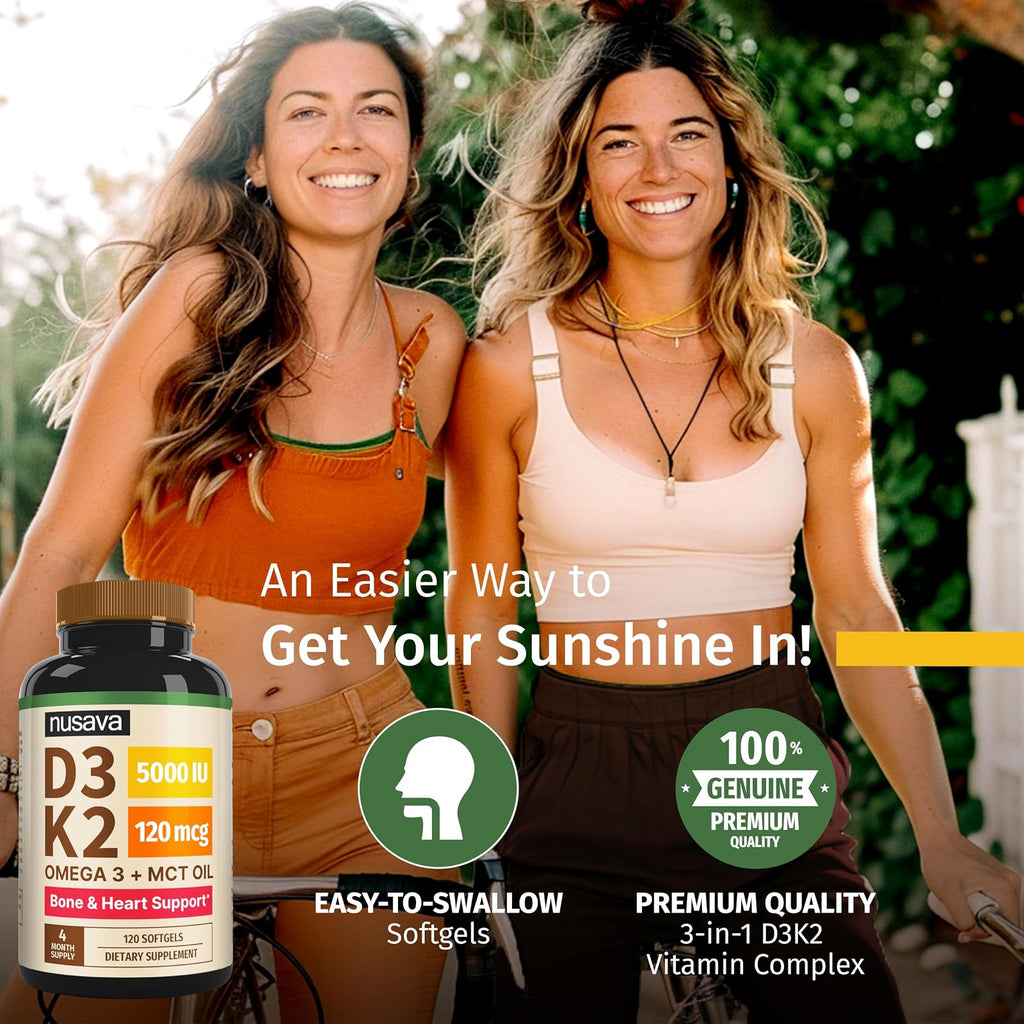 NUSAVA Vitamin D3 K2 benefits