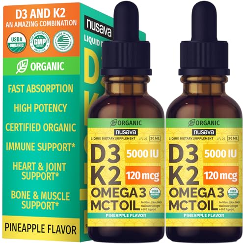NUSAVA vitamin D3 K2 drops