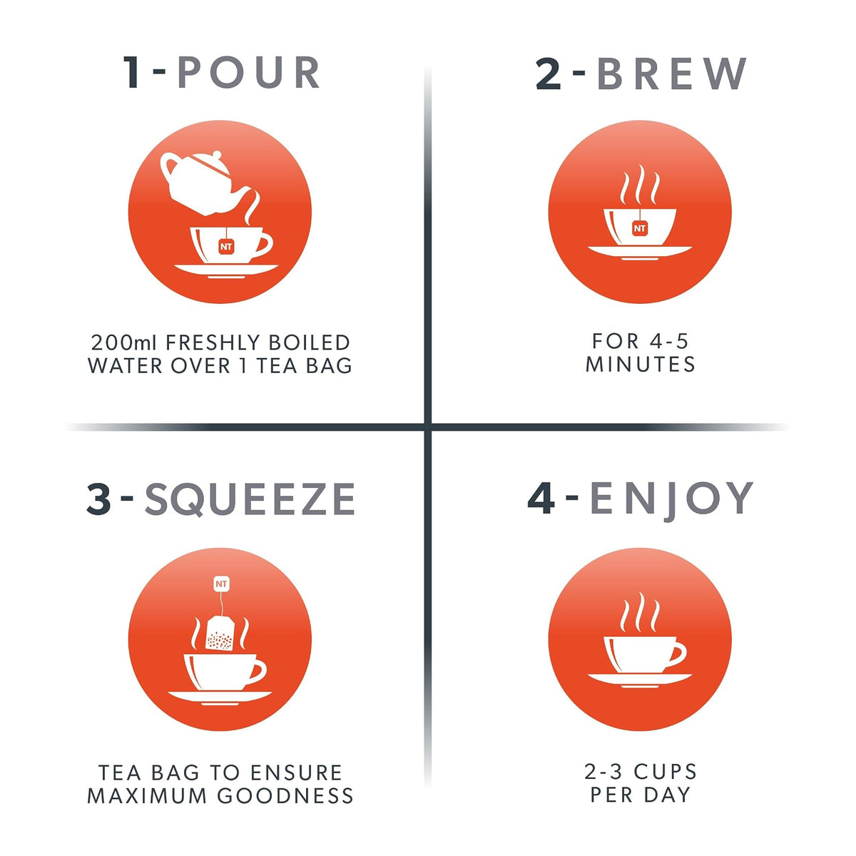 Nutra Tea bags for convenient brewing