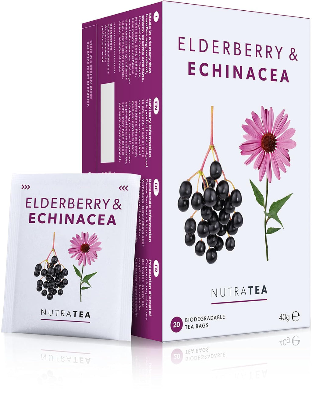 Nutra Tea elderberry herbal tea bags