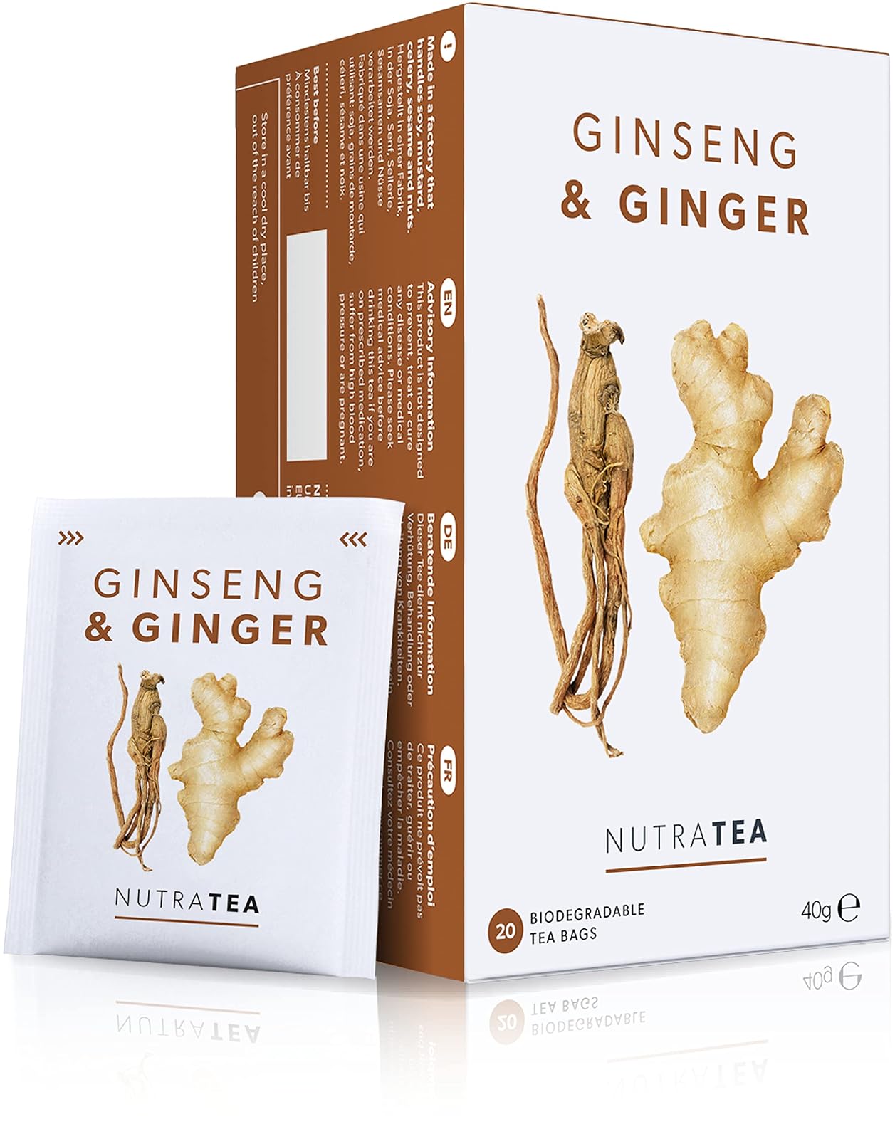 Nutra Tea ginger herbal tea bags