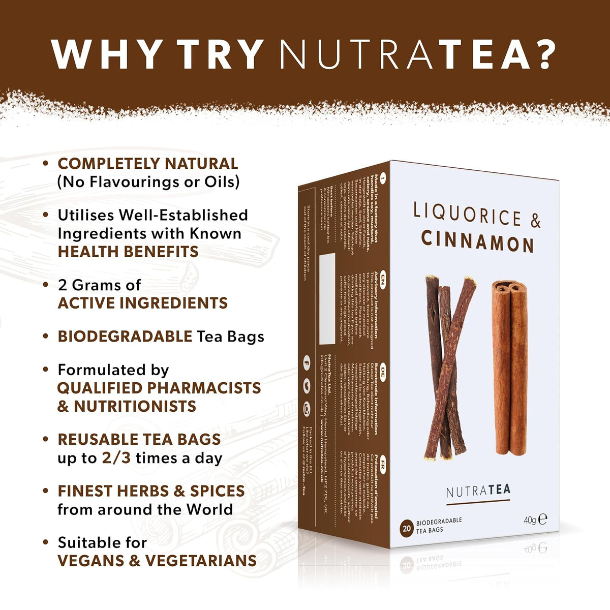 Nutra Tea herbal infusion for relaxation