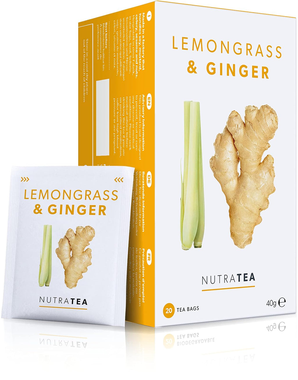 Nutra Tea lemongrass ginger herbal tea