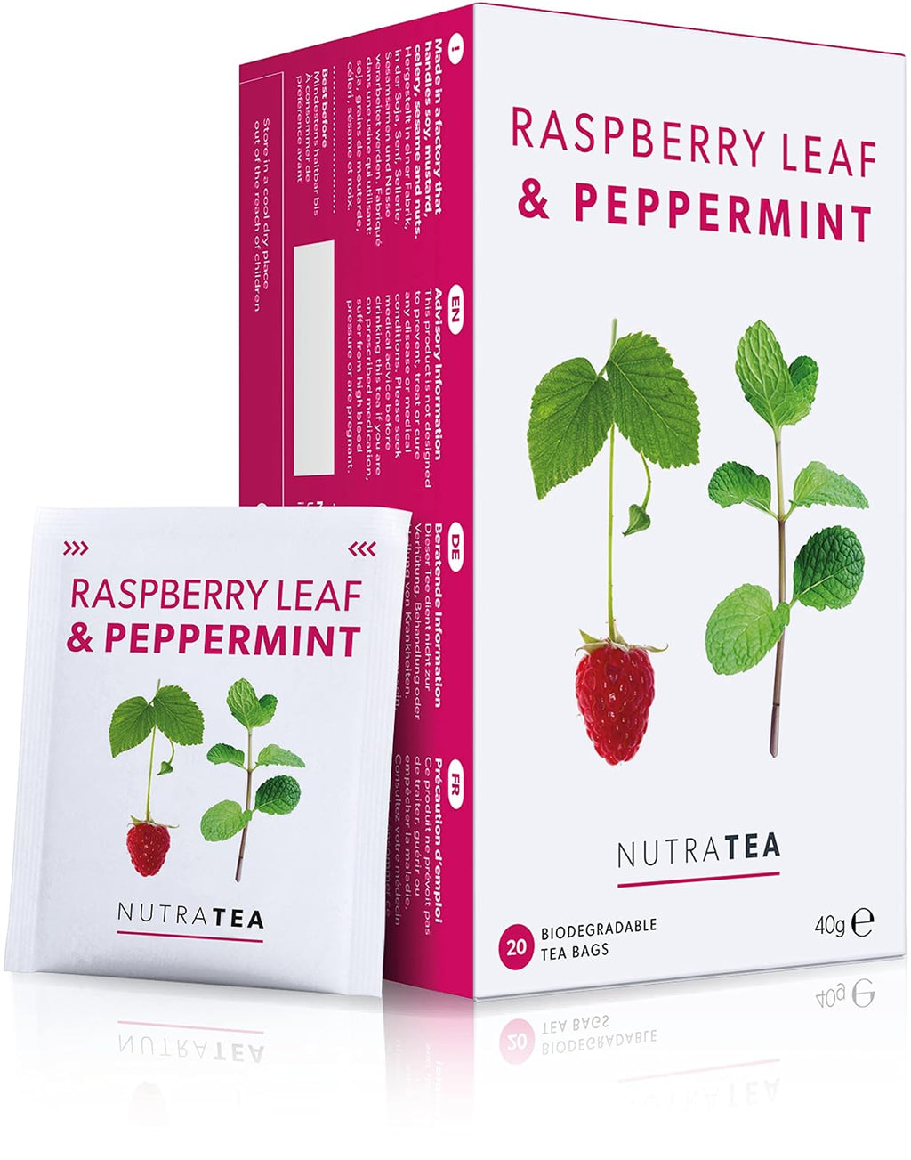 Nutra Tea raspberry leaf herbal tea