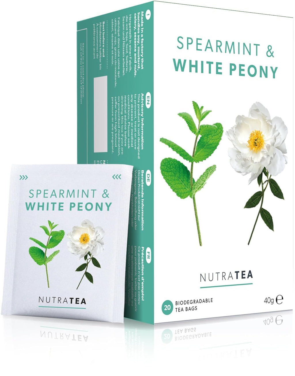 Nutra Tea spearmint herbal tea bags