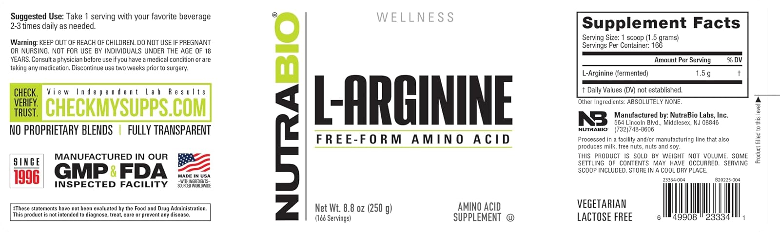 NutraBio amino acid for better performance