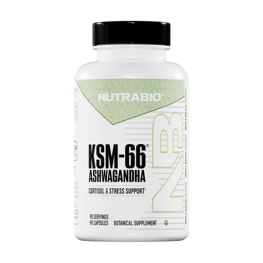 NutraBio ashwagandha capsules for stress relief