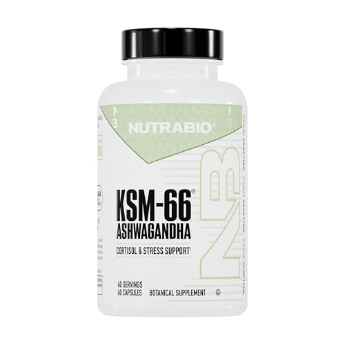 NutraBio ashwagandha capsules for stress relief