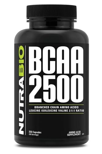NutraBio BCAA 2500 for muscle recovery