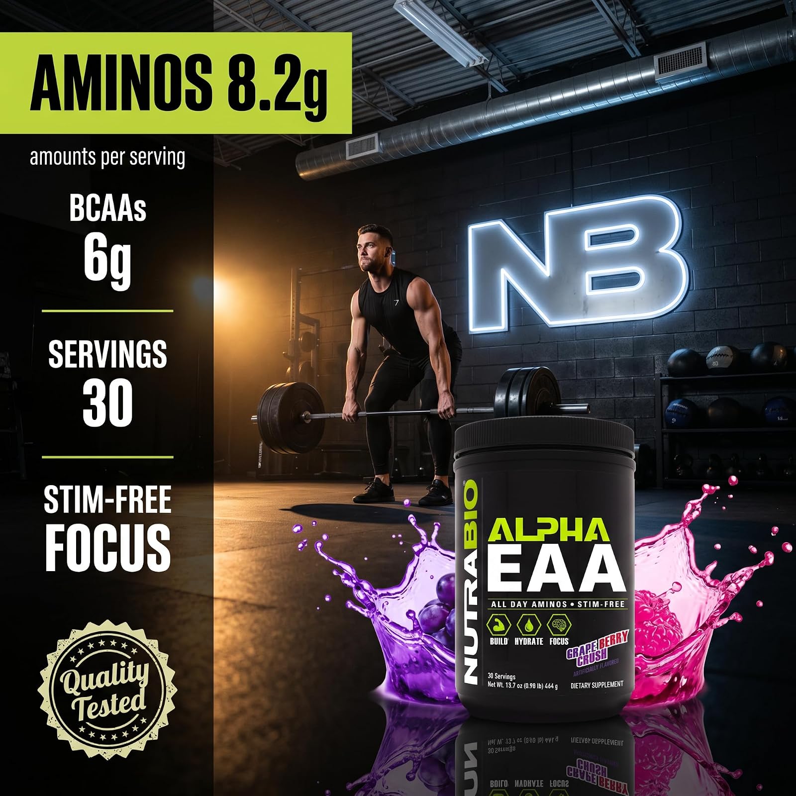 NutraBio BCAA blend for optimal nutrition