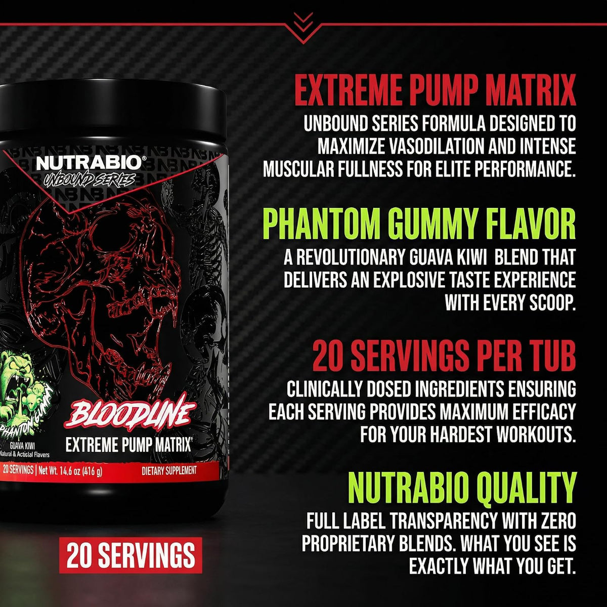 NutraBio Bloodline-Pump muscle pump