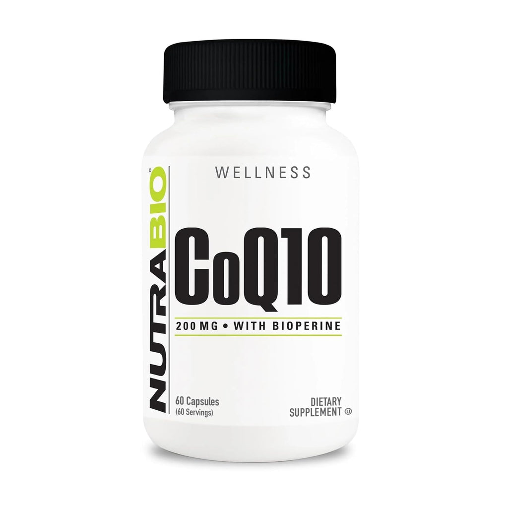 NutraBio CoQ10 200 mg capsules