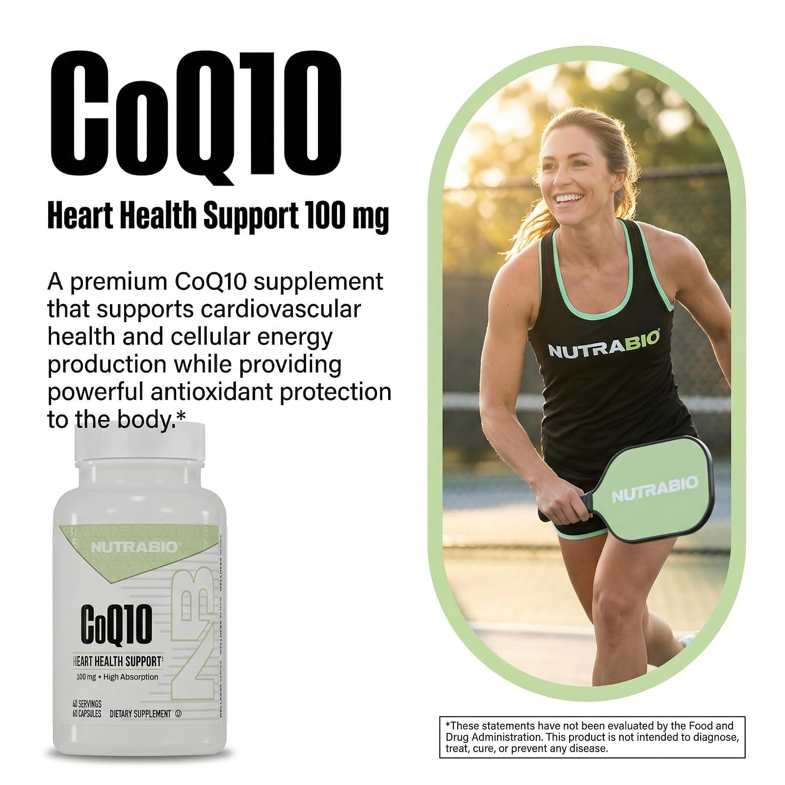 NutraBio CoQ10 for improved vitality