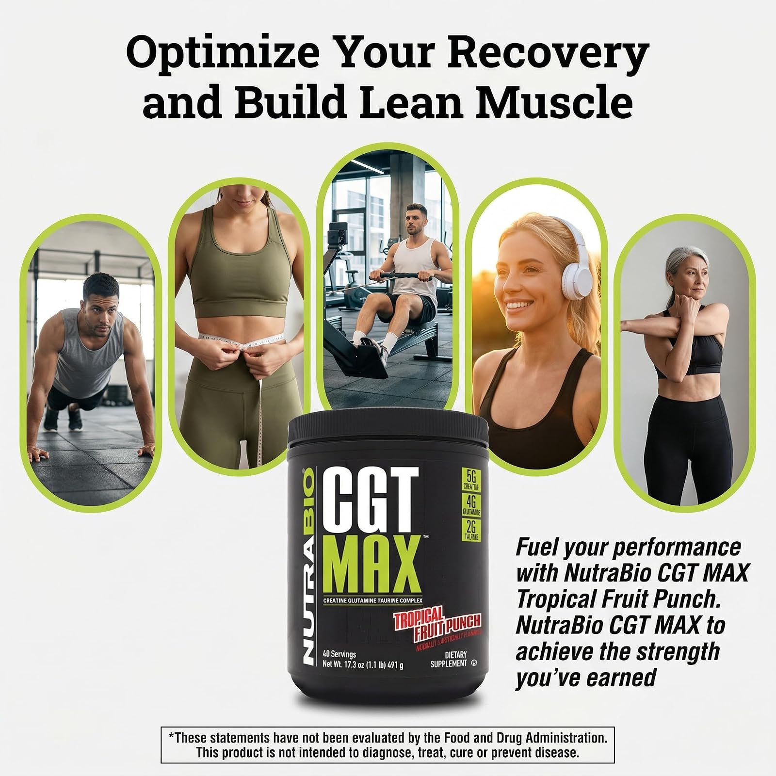 NutraBio creatine for muscle recovery