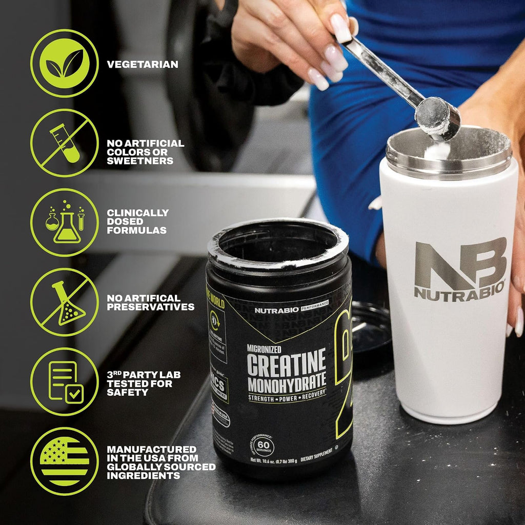 NutraBio creatine for workout recovery