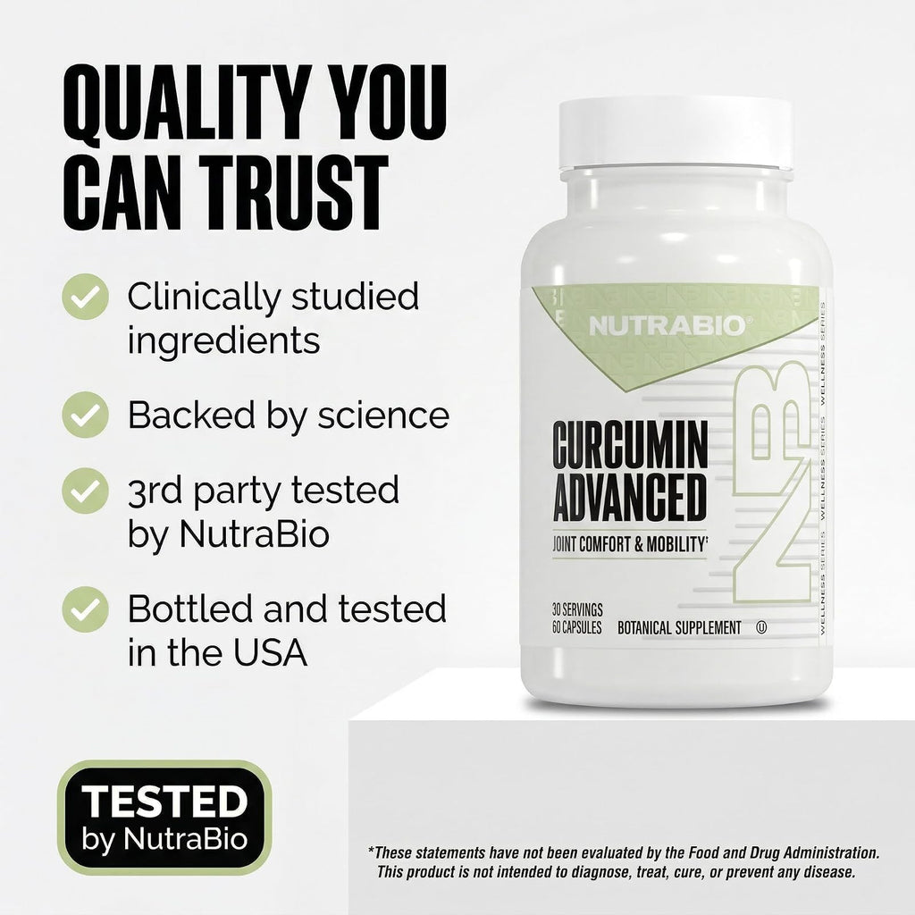 NutraBio Curcumin for antioxidant protection