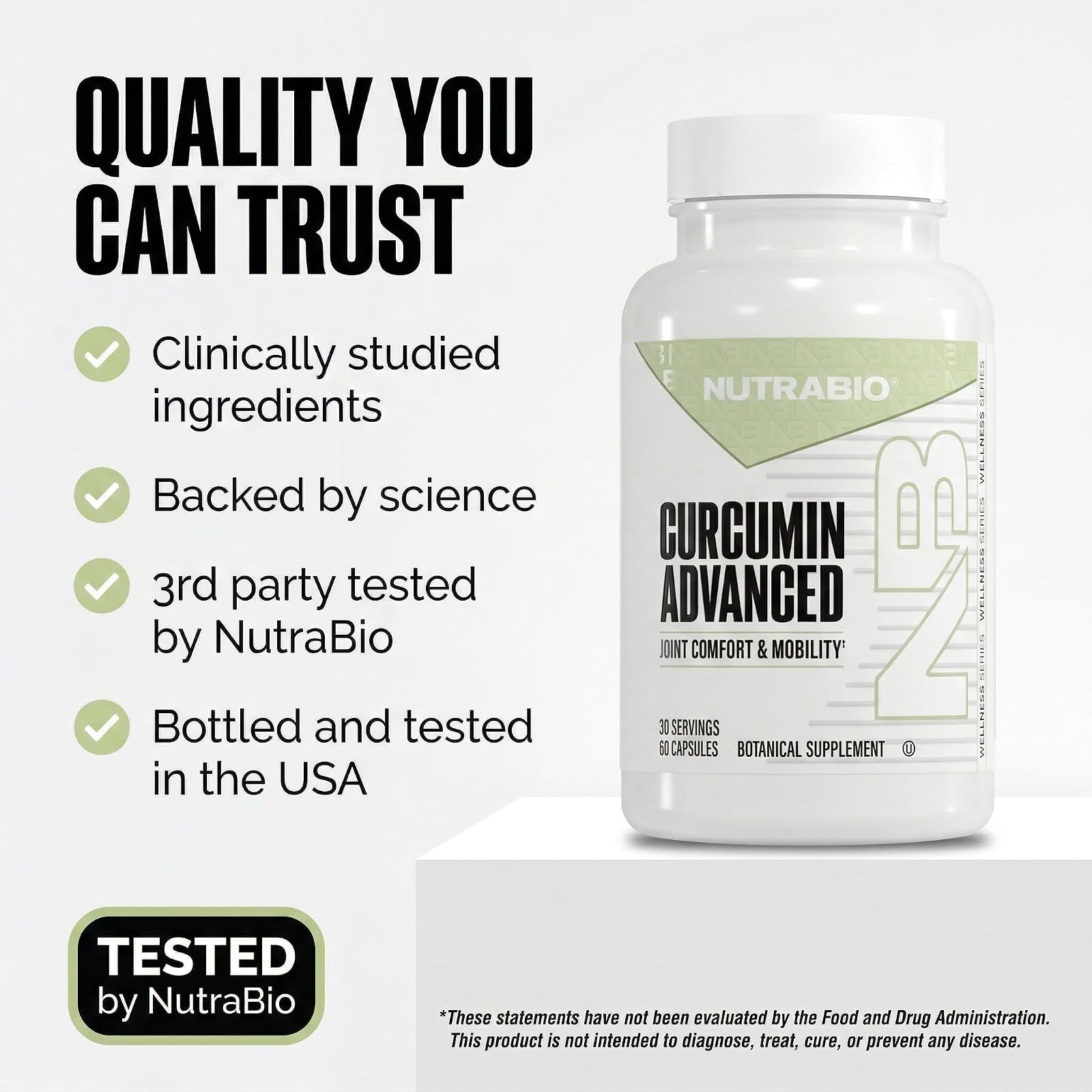 NutraBio Curcumin for antioxidant protection