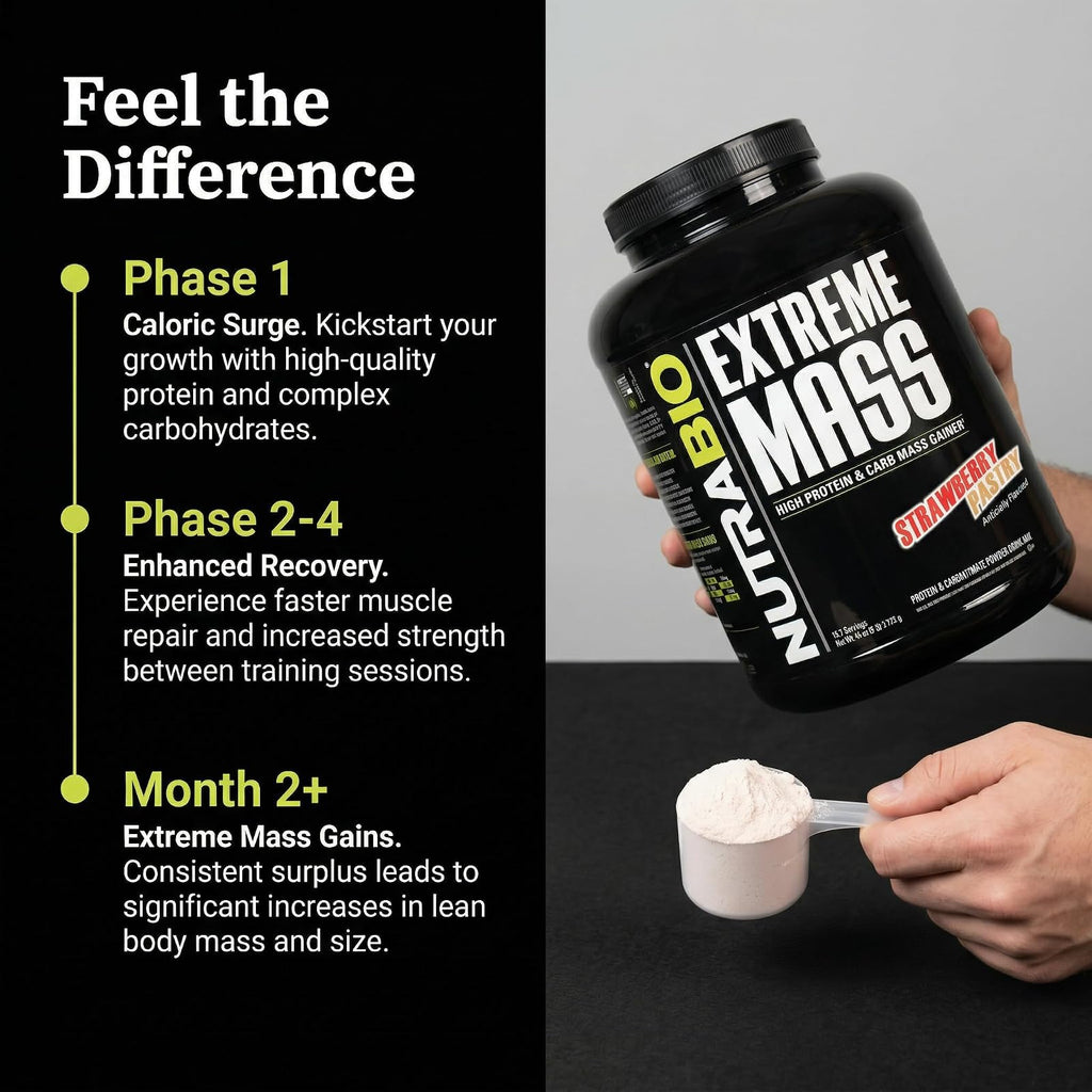 NutraBio Extreme Mass Gainer for recovery
