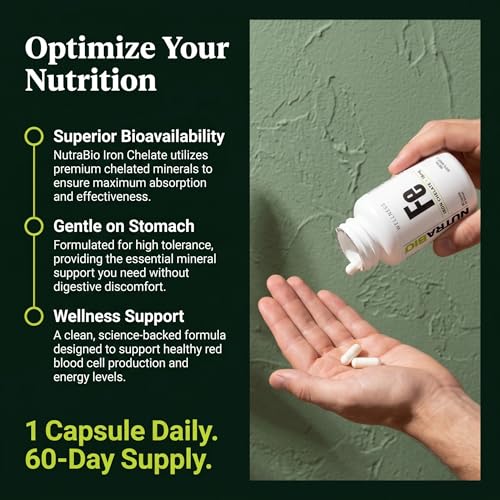 NutraBio iron for fatigue relief