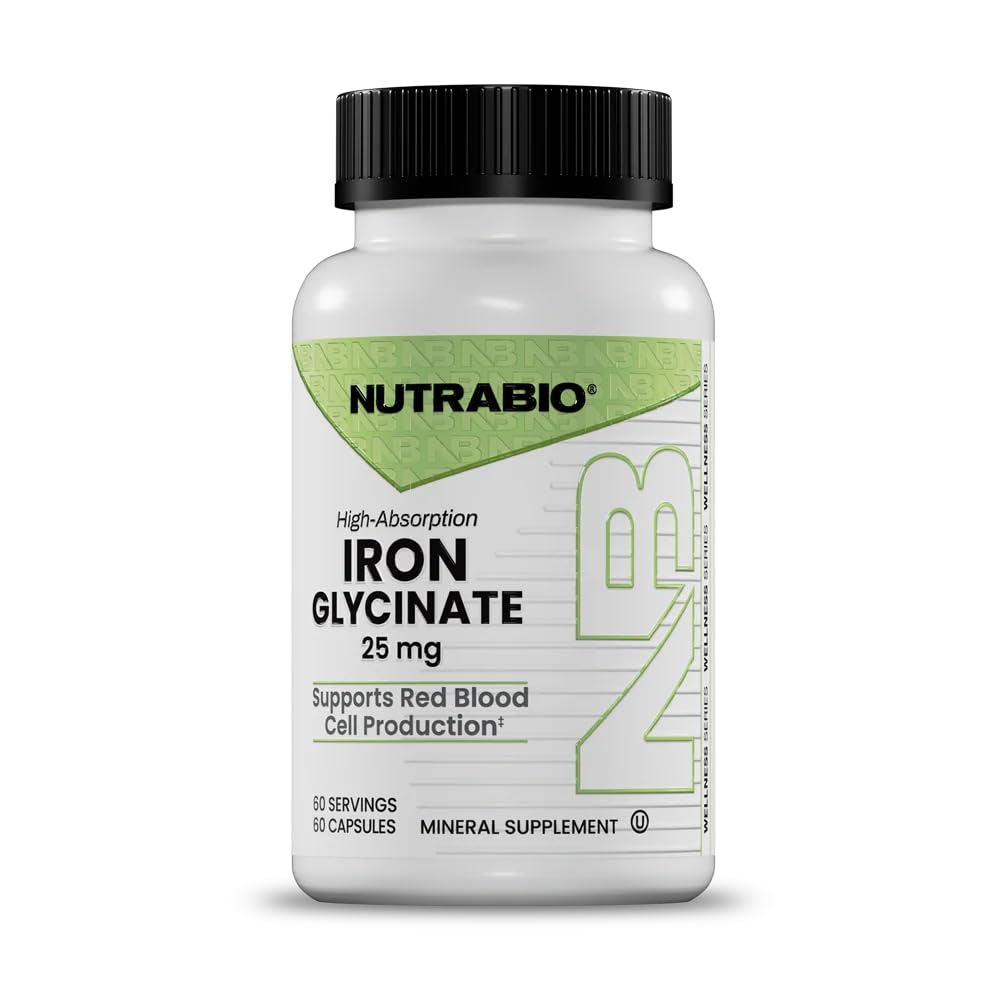 Nutrabio Iron Glycinate capsules for energy