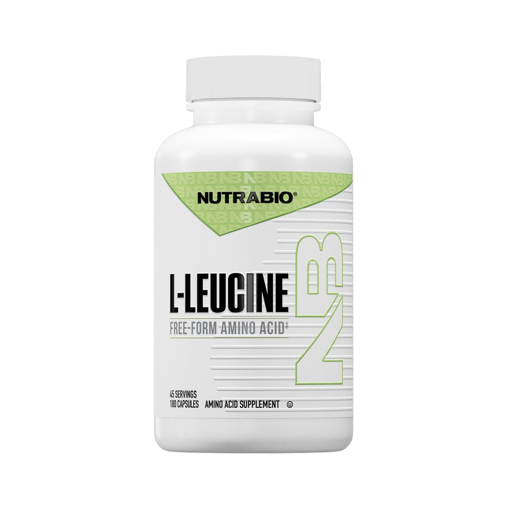 NutraBio L-Leucine 400 mg capsules