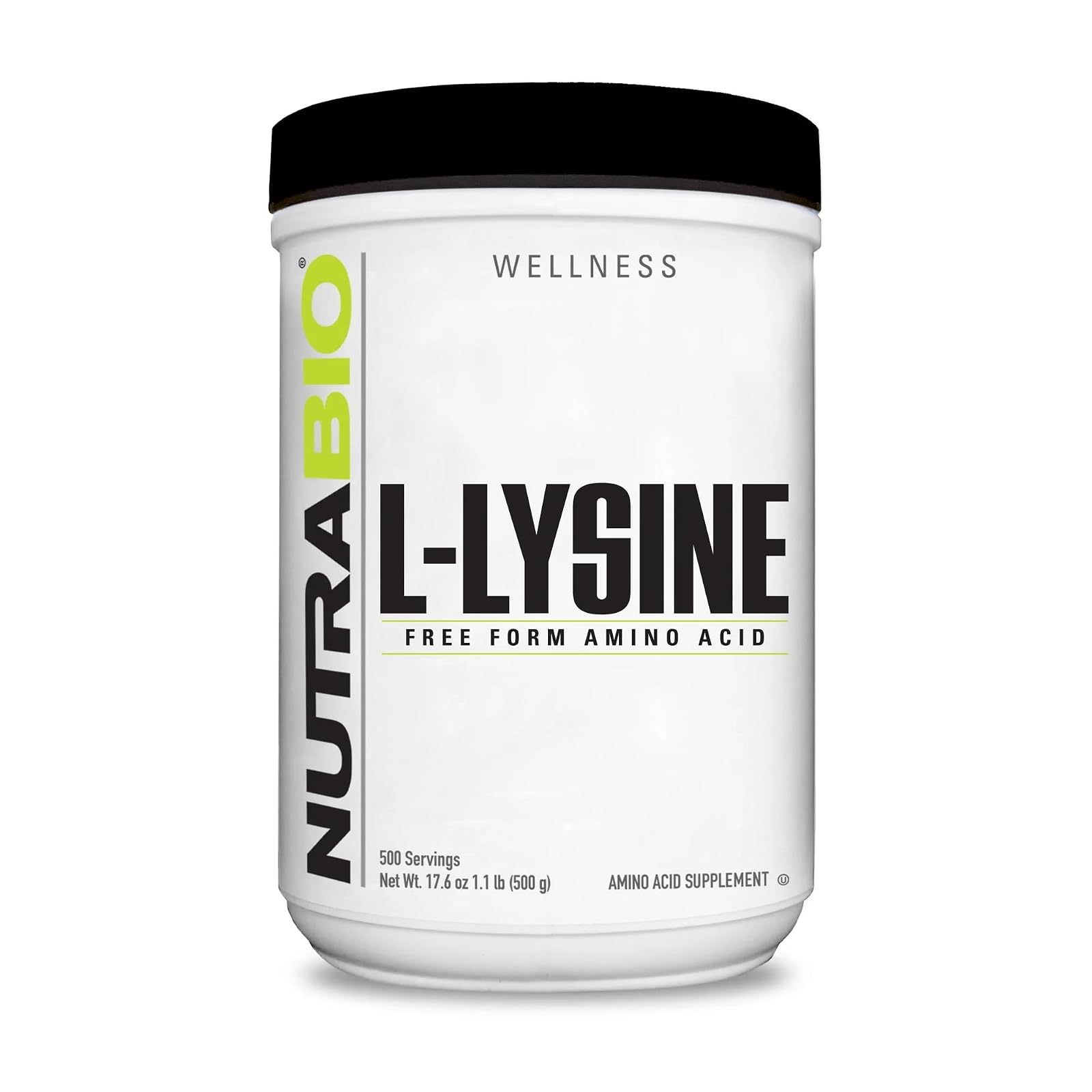 NutraBio l-lysine powder for immune support