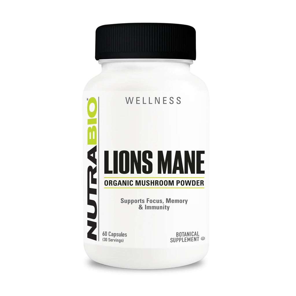 NutraBio Lion's Mane mushroom capsules